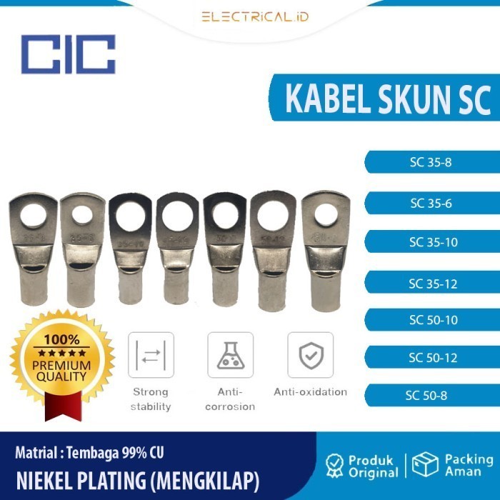 Jual CABLE SCHOEN / SKUN SC 16-8 MM NICKEL PLATING (MENGKILAP) | Shopee ...