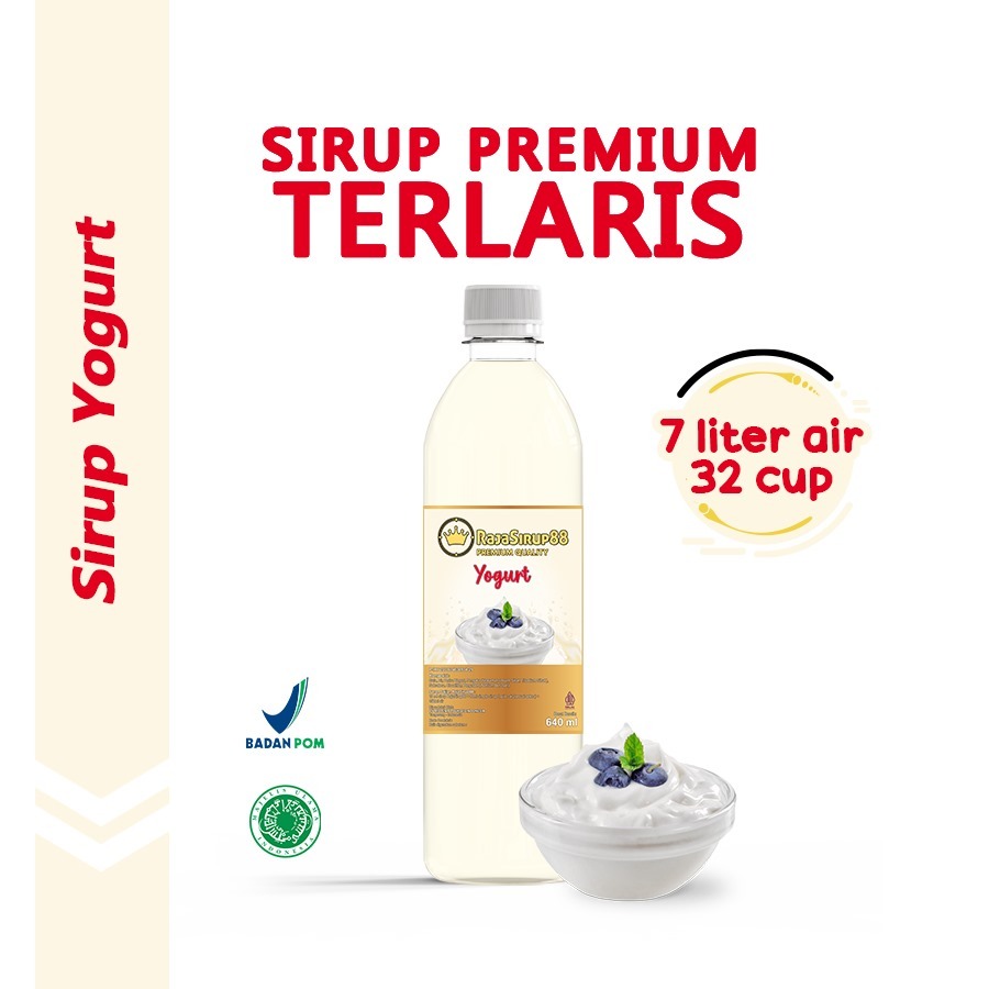 Jual Sirup Rasa Yogurt Minuman Sirop Flavoured Syrup Halal 640 ml RAJA ...