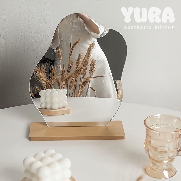 Jual [TEMARUMA] YURA Aesthetic Irregular Korean Mirror Kaca Meja ...