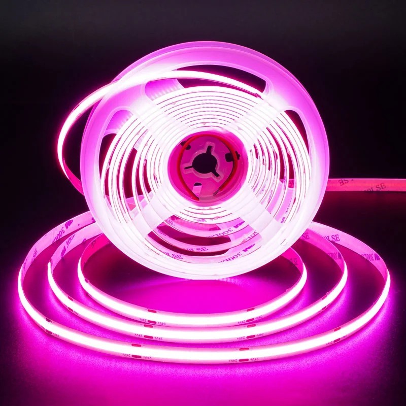 Jual LED Strip COB DC 12 Volt 5 Meter Pink Lampu strip led ip33 cob ...