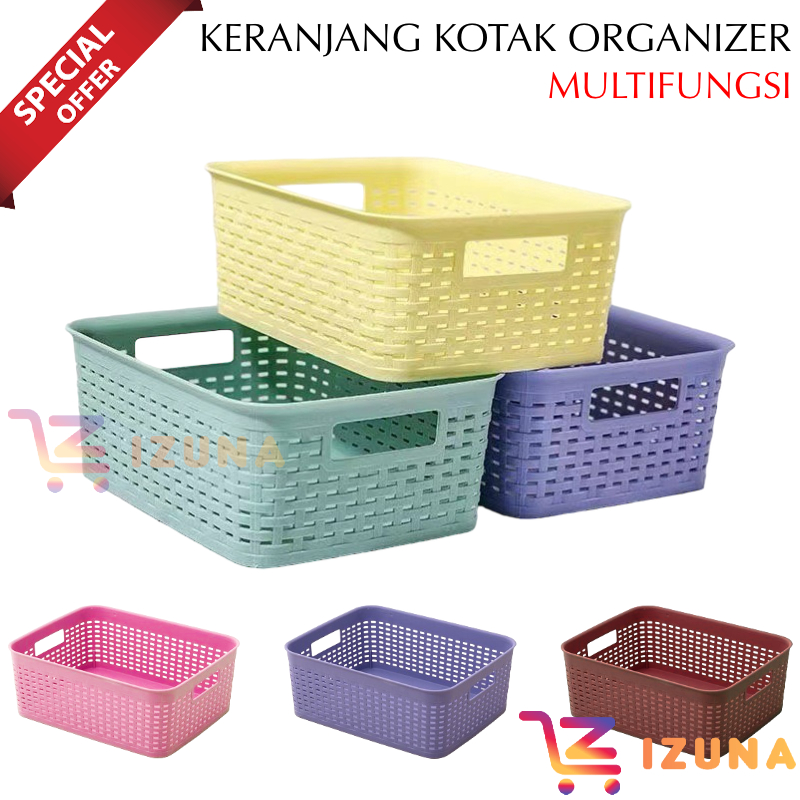 Jual [IZUNA] A39 KERANJANG ORGANIZER BOX / KERANJANG SERBAGUNA / KOTAK ...