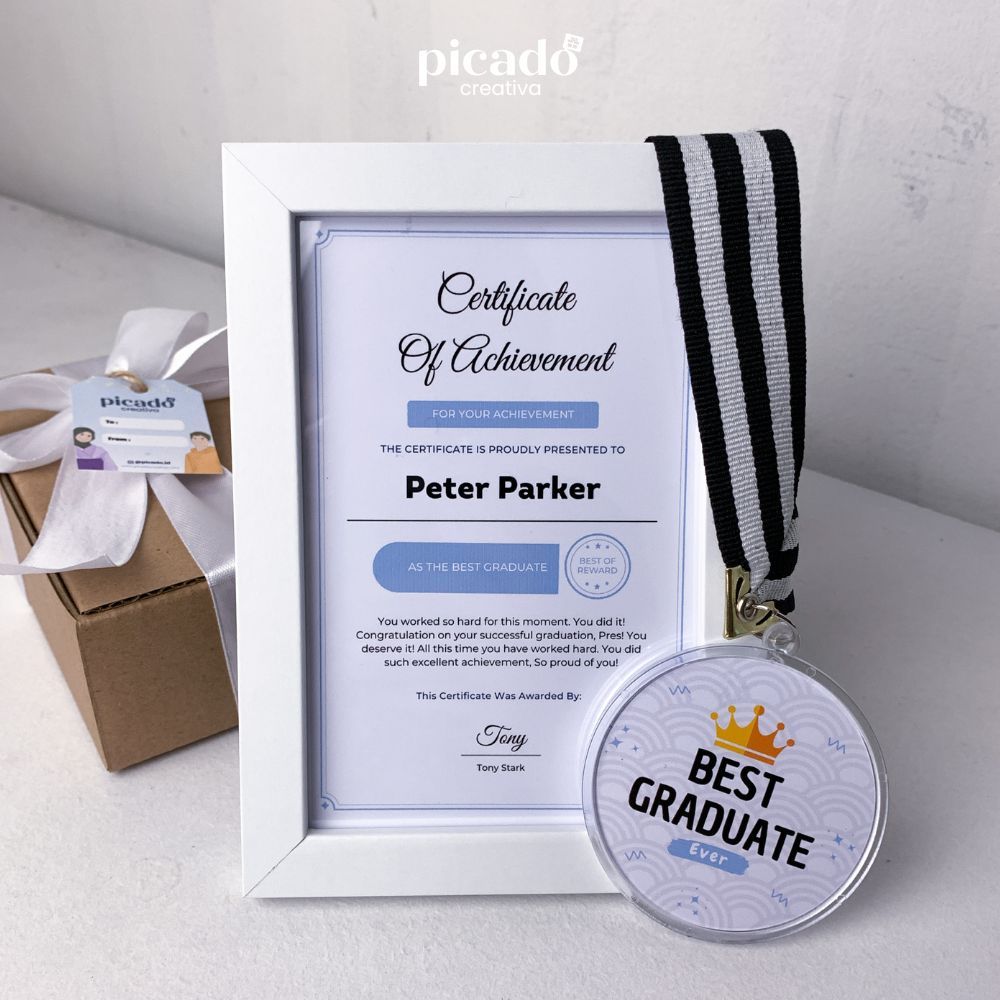 Jual Sertifikat Medali Custom - Gift Frame Box Kado Hadiah Certificate ...