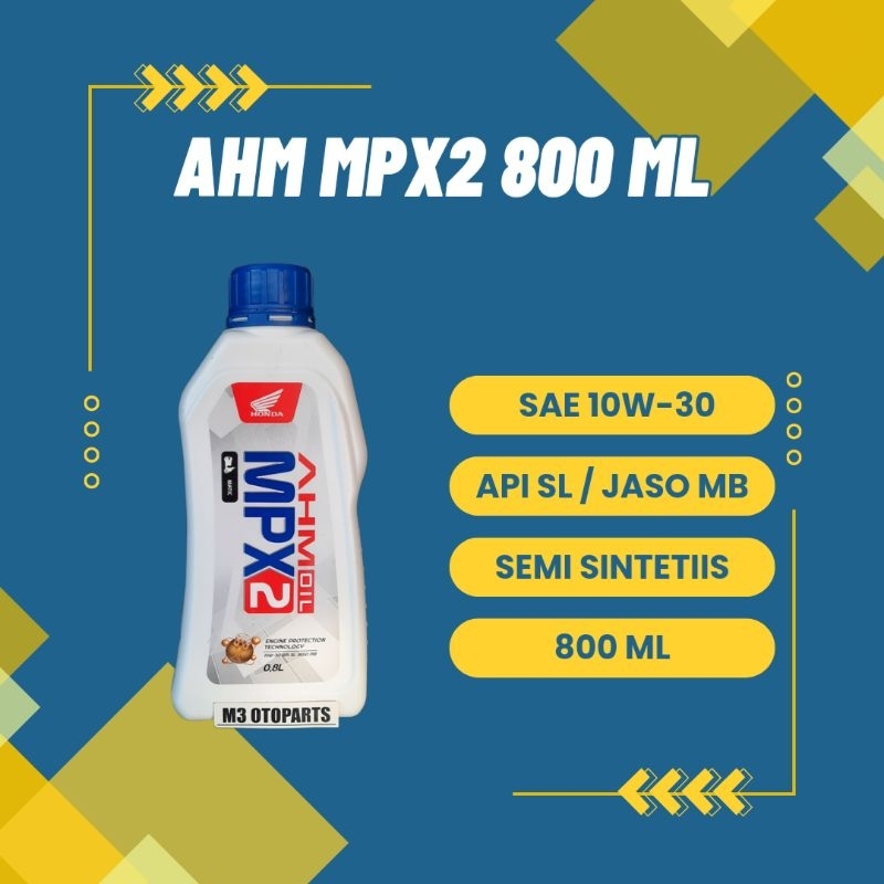 Jual Ahm Oil Mpx 2 10W/30 | 800 ml - Oli Motor Matic | Shopee Indonesia