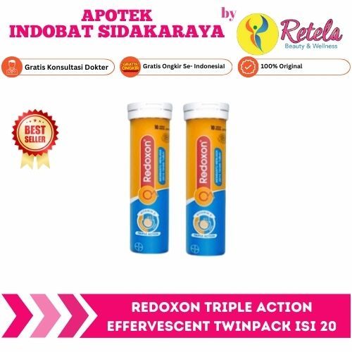 Jual Redoxon Triple Action Effervescent Twinpack Isi 20 Tablet ...