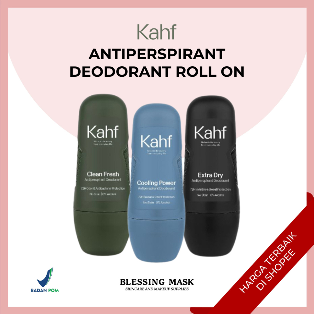 Jual Kahf Antiperspirant Deodorant Roll On 45 ml - Deodorant Pria ...