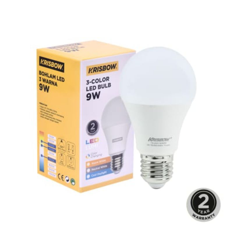 Jual Krisbow Lumi Bohlam Led Switch Color 9 Watt | Shopee Indonesia