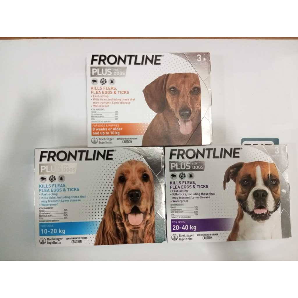 Jual FRONTLINE PLUS DOG Obat Anti Kutu Ampuh Anjing Front Line - Berat ...