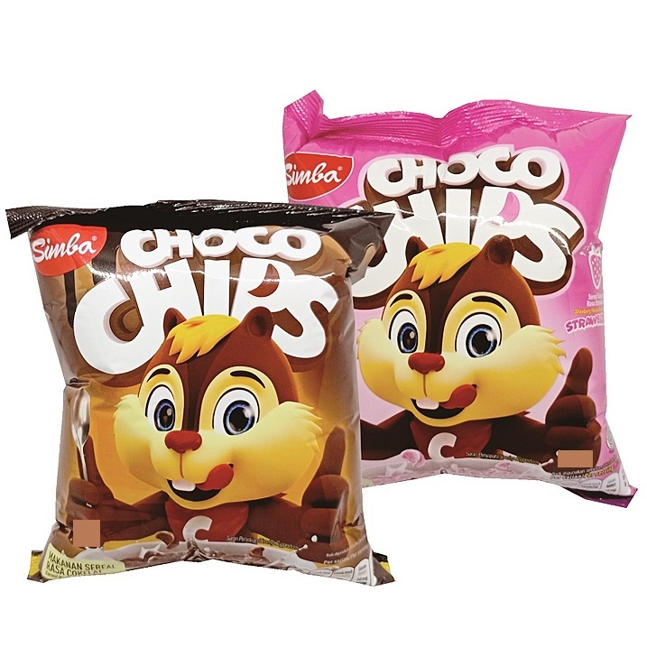 Jual SIMBA CHOCO CHIPS 24GR ISI 5 BUNGKUS SEREAL COKLAT | SNACK CEREAL ...