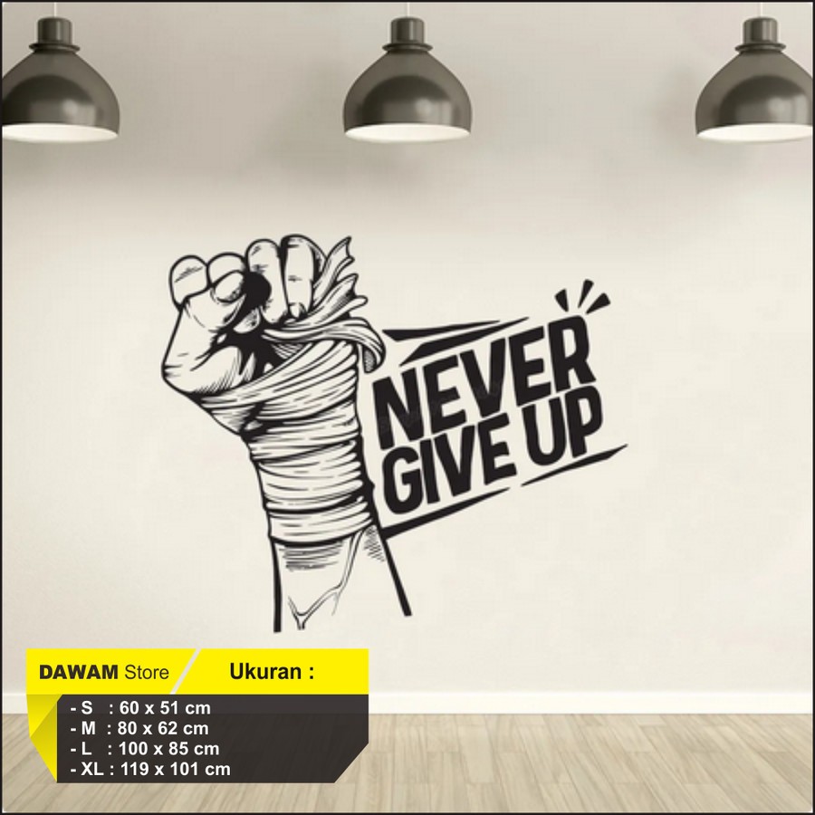 Jual Wall Sticker Fitness Stiker Dinding Tembok Kaca Gym Setiker Quote ...