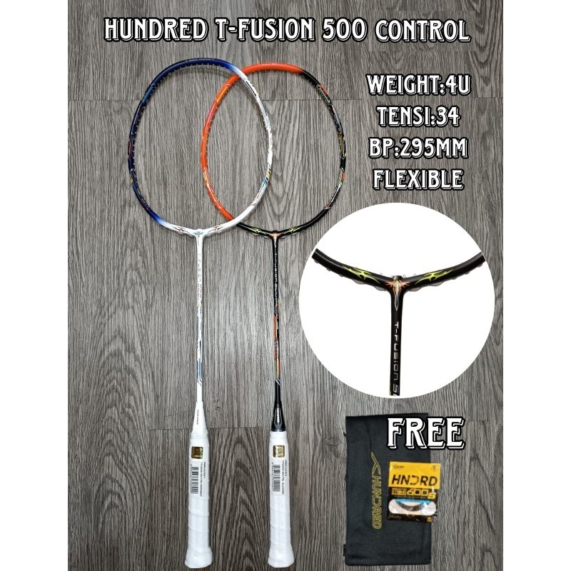 Jual raket badminton hundred hndrd t fusion 500 original | Shopee Indonesia