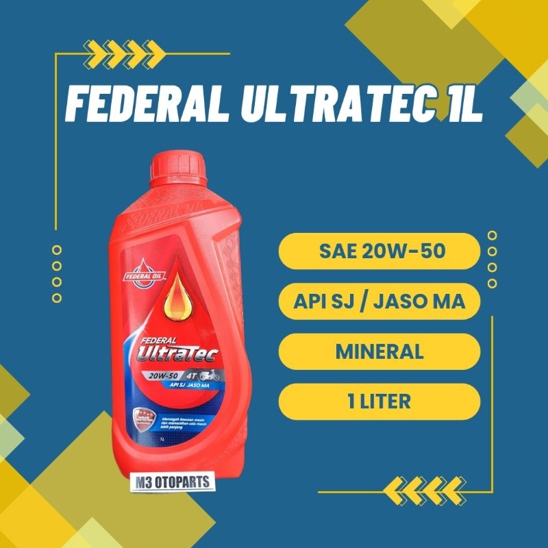 Jual Federal Oil Ultratec 20W/50 | 1 Liter - Oli Motor Sport | Shopee ...