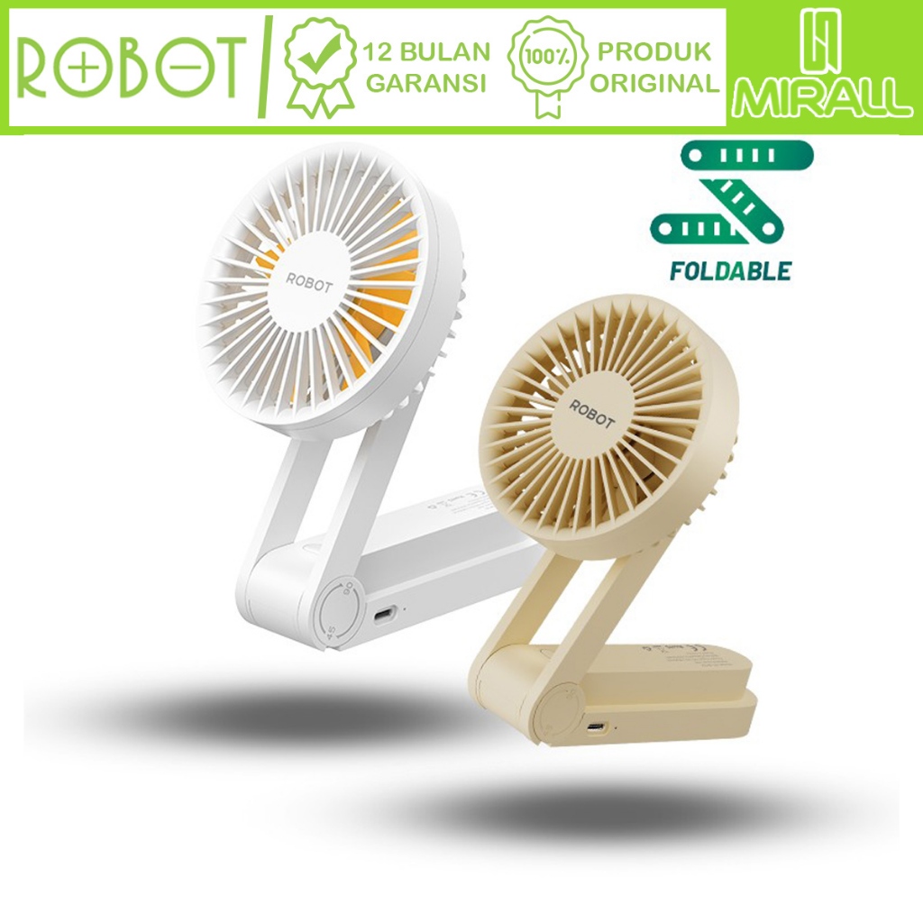 Jual ROBOT RT-BF22 Mini Fan Foldable Kipas Angin Portable 1200mAh USB C ...
