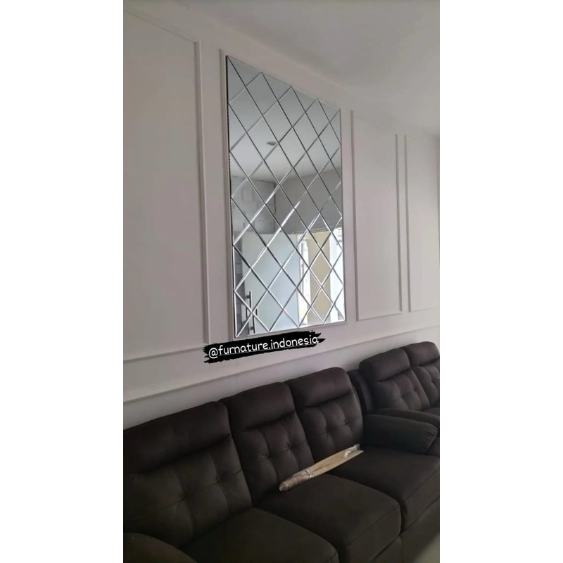 Jual Custom Kaca Bevel ukuran 100 x 130 tebal 3MM,Garansi 100% | Shopee ...