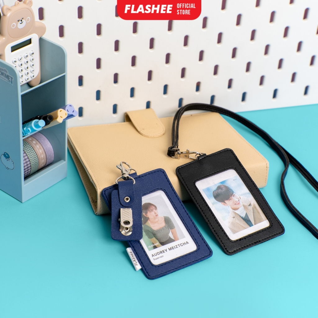 Jual Flashee Lanyard ID Card Holder Oscar Kulit Termasuk Tali Dan ...