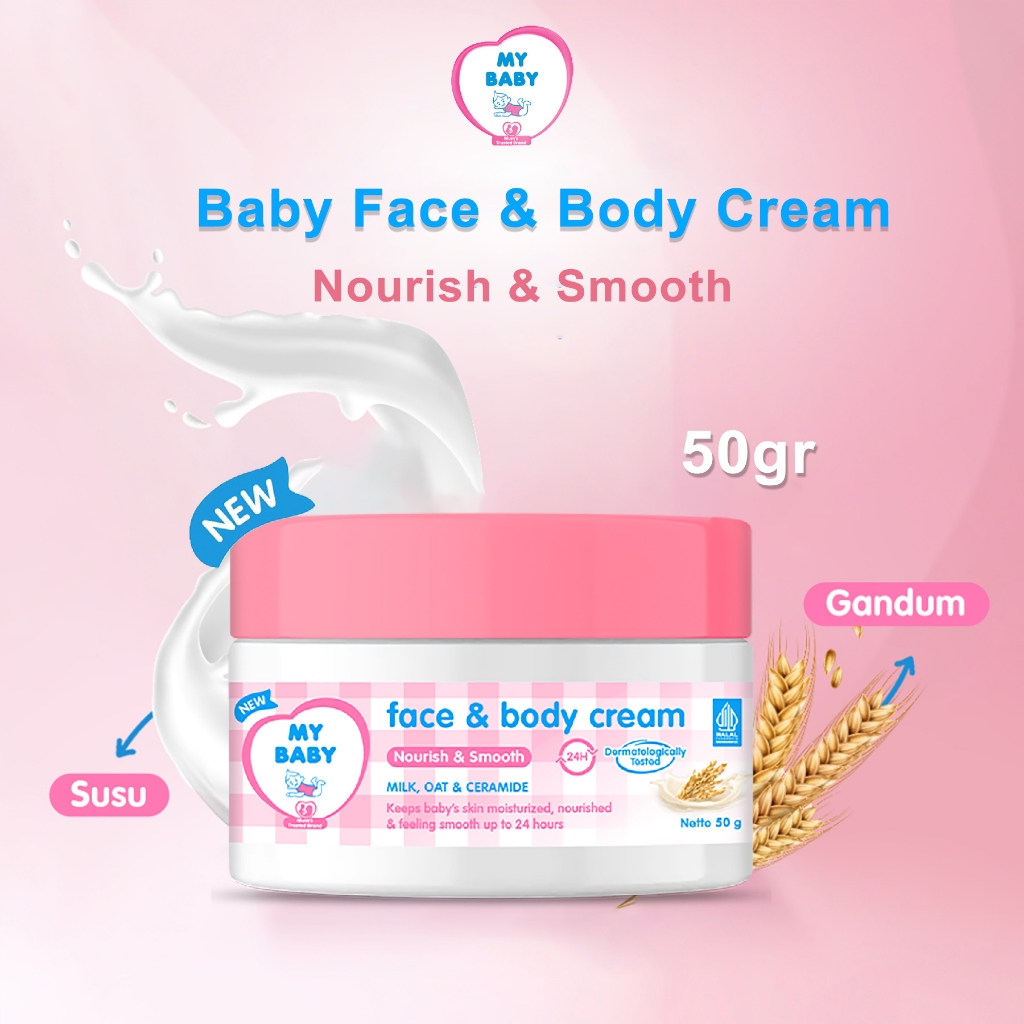 Jual MY BABY Face & Body Cream Nourish & Smooth 50gr - Cream Lotion ...