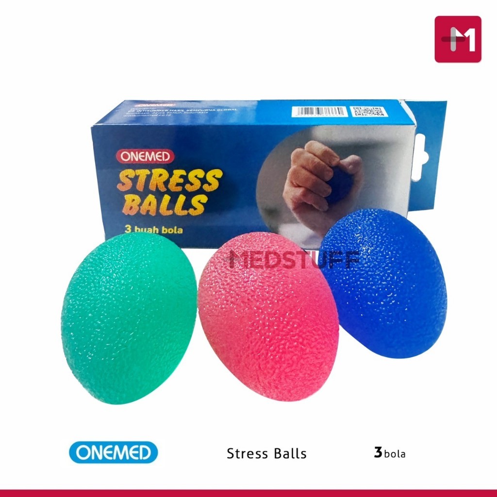Jual Stress Ball Onemed isi 3pcs Squishy Mesh Ball Bola Penghilang ...