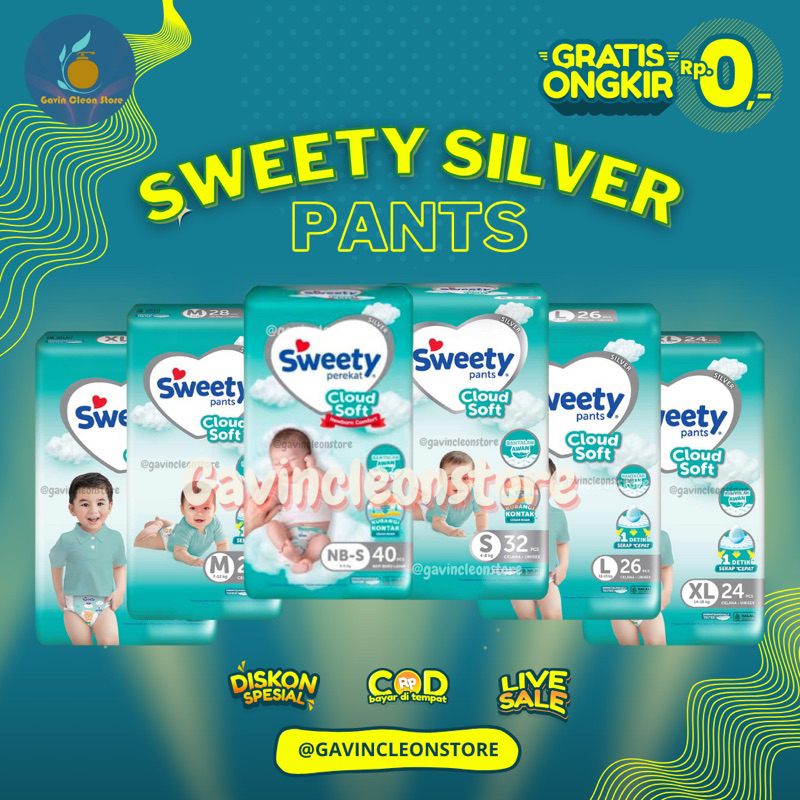 Jual Sweety Silver Pants S32 || M30 || L28 || XL26 - Sweety Silver Tipe ...