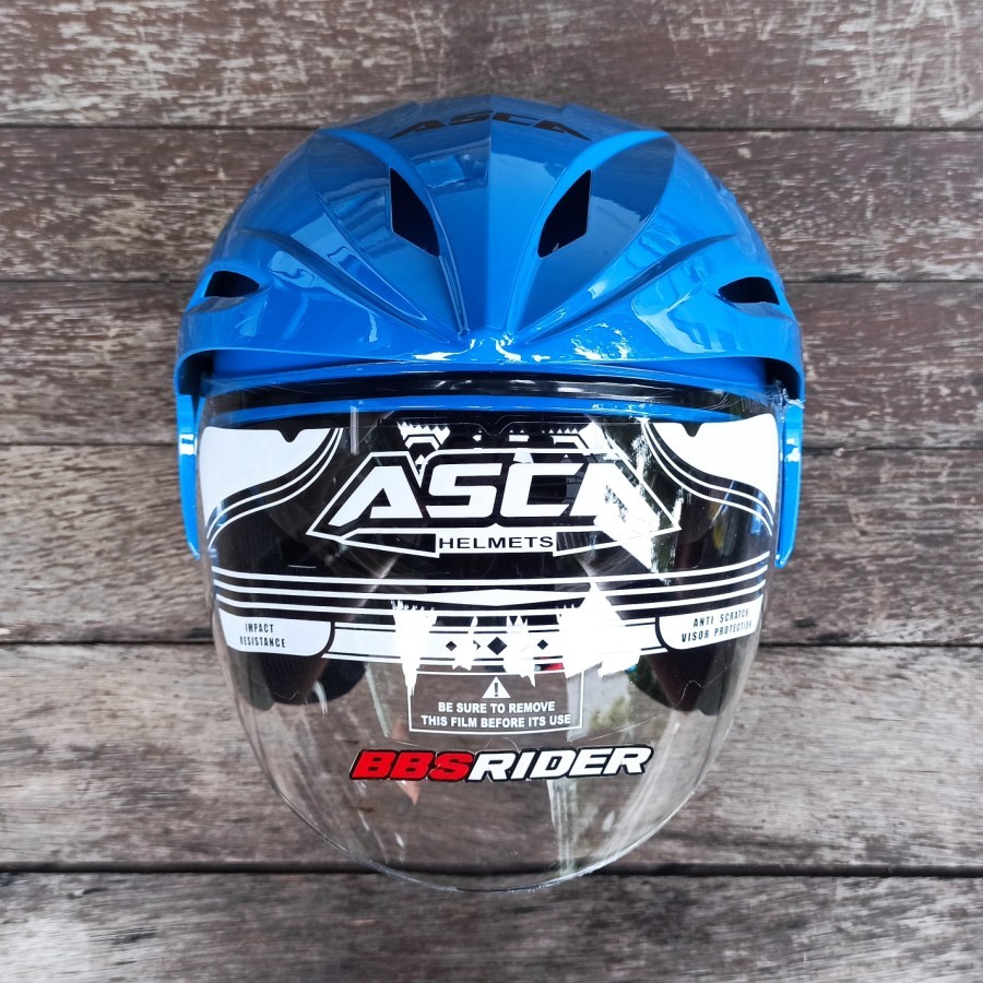 Jual Helm TNI AL ASCA Premier Solid Blue Mild Double Visor | Shopee ...