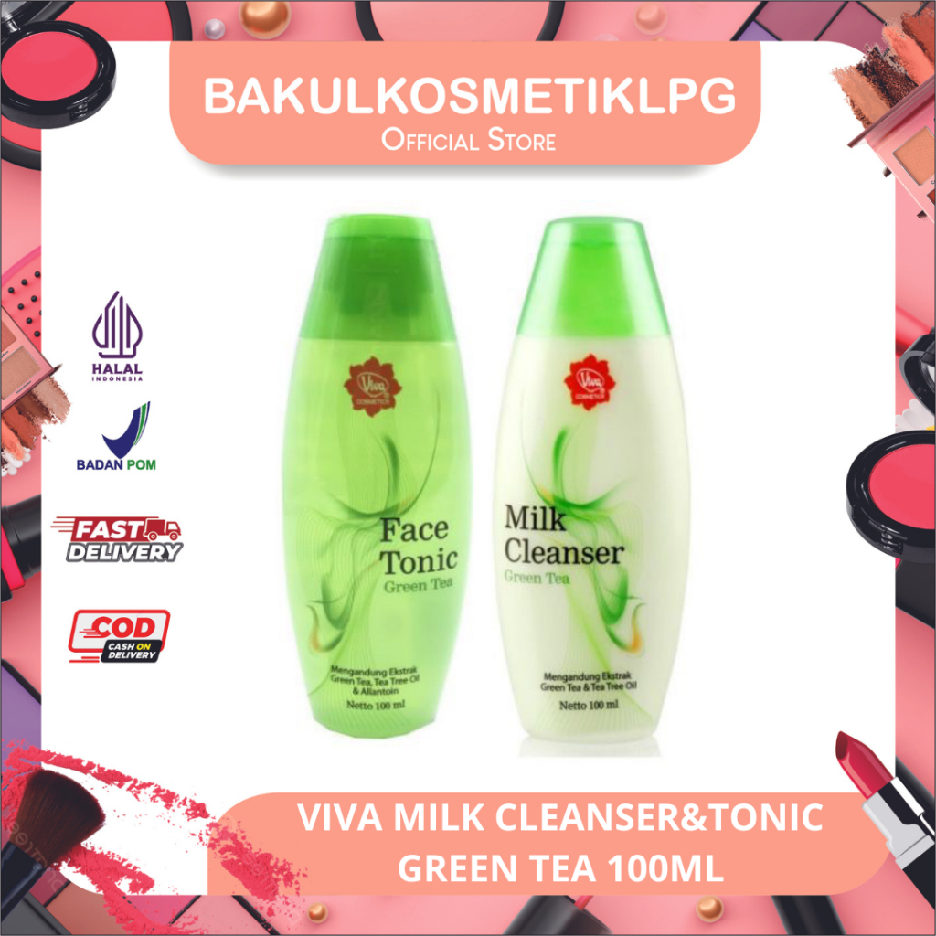 Jual VIVA Milk Cleanser & Tonic Green Tea 100ml | Shopee Indonesia