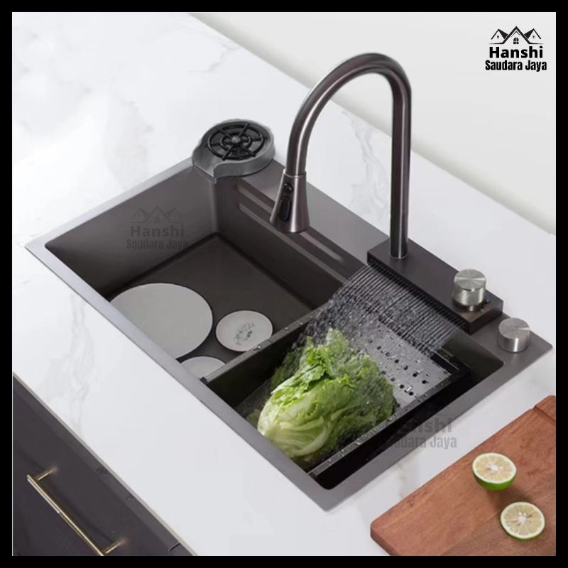 Jual Paket Kitchen Sink Grey Premium Luxury Set / Wastafel Bak Cuci ...
