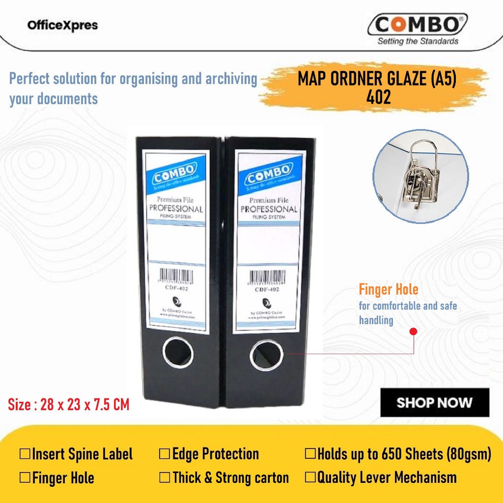 Jual Ordner File Kwitansi Glaze / Ordner Sejenis Bantex / Odner Karton ...