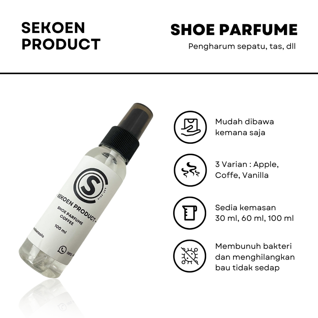 Jual Sekoen Shoe Parfume 100ml (Parfume Deodorant Sepatu) | Shopee ...