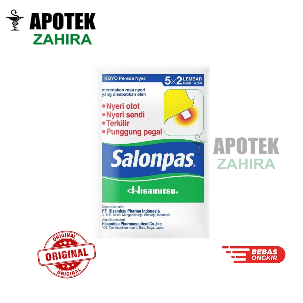 Jual Salonpas Biru Hisamitsu 5x2 Koyo Pereda Nyeri Sachet Kemasan 5x2 ...