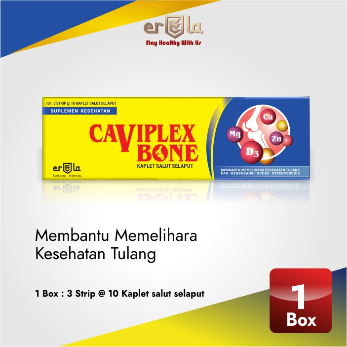 Jual CAVIPLEX BONE box / Supplement Kalsium Kesehatan Tulang / Kaplet ...