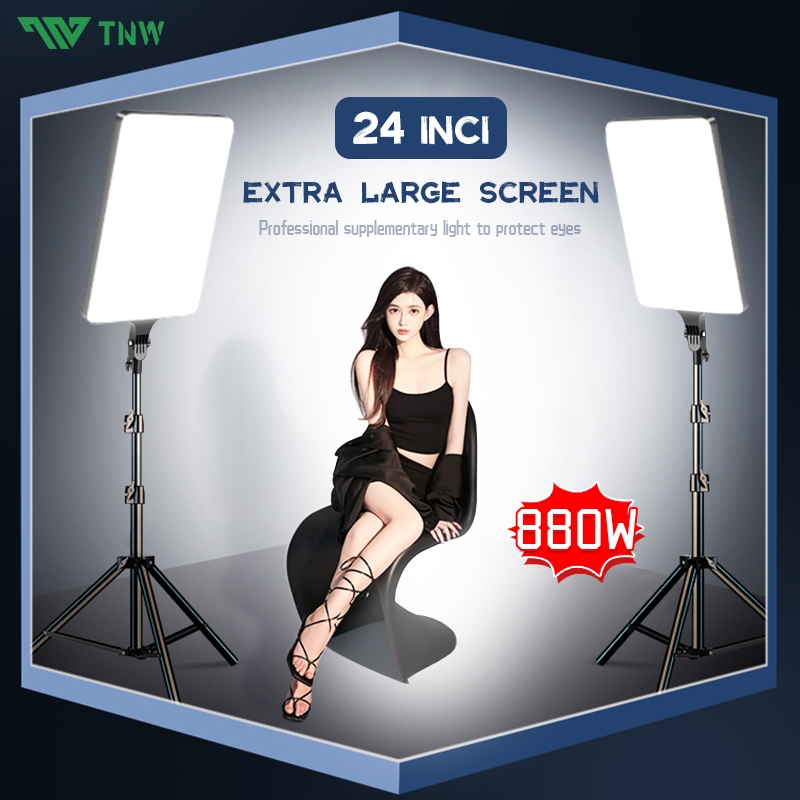 Jual TNW Lampu Fotografi 24" LED Video Light Lampu Studio Produk Paket ...