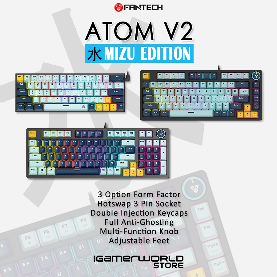 Jual Fantech ATOM V2 Mizu Edition RGB Mechanical Gaming Keyboard | Shopee Indonesia