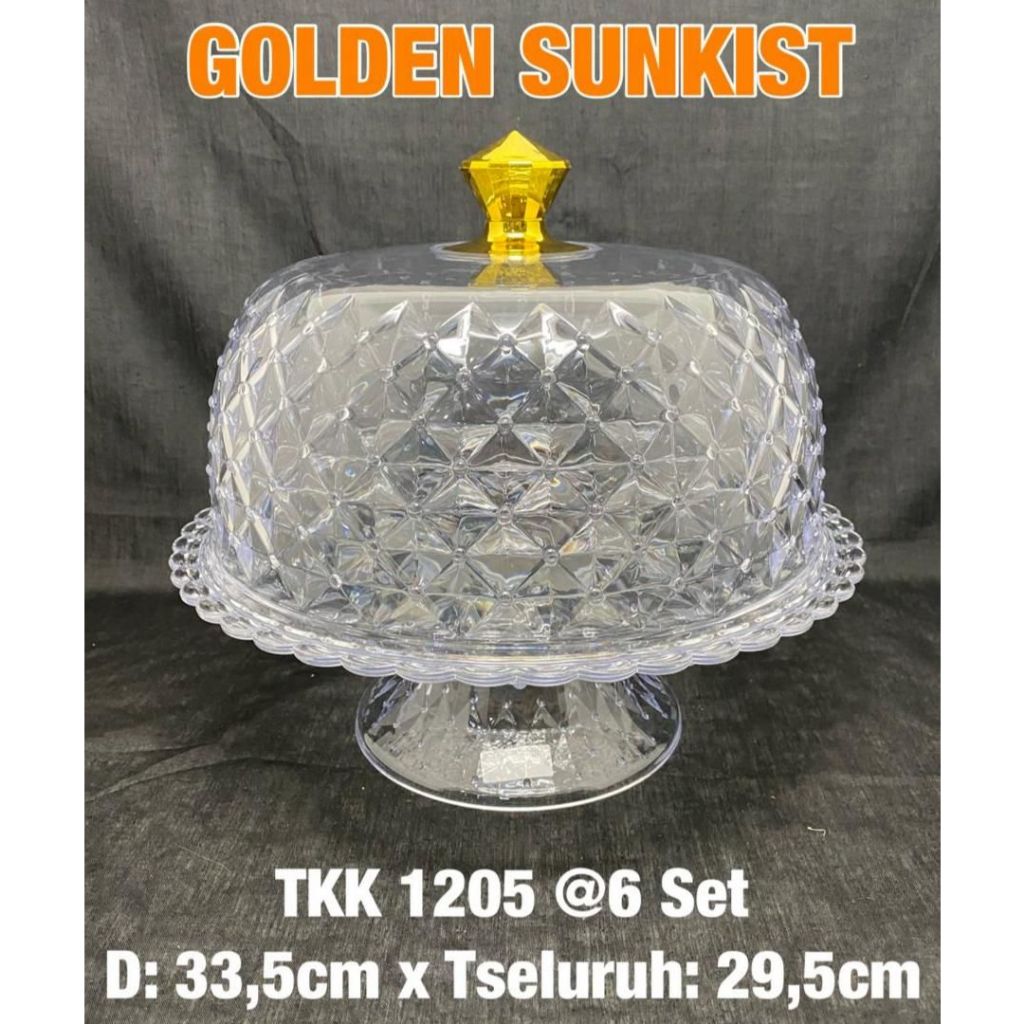 Jual Tempat Kue acrylic / Cake Tart Storage Golden Sunkist TKK1205 ...