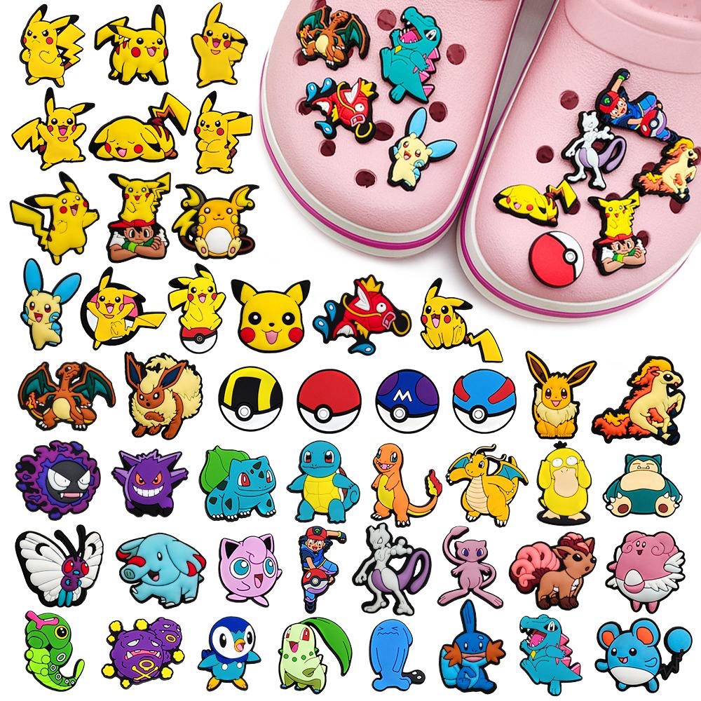 Jual Hot Kartun Pokemon Pikachu shoe charms DIY sandal pin Pengait ...