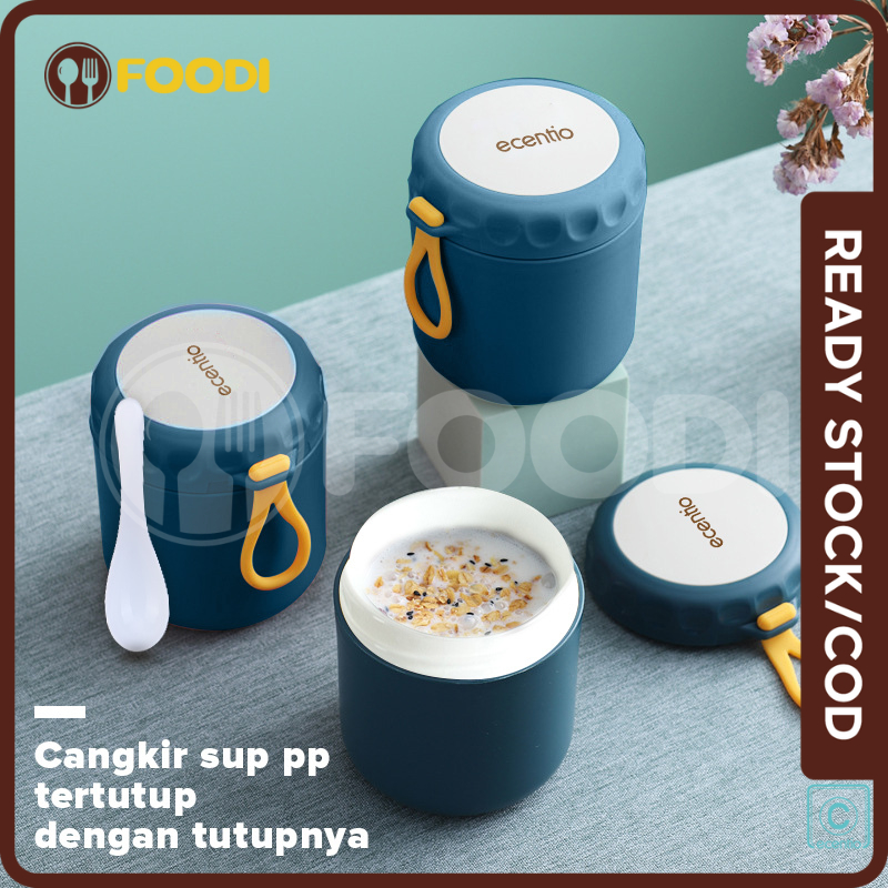 Jual ecentio & FOODI termos air panas mini termos mini 400ml/450ml anti ...