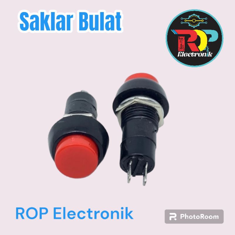 Jual Push on off / Push On 2p Bulat Kecil Switch 2 pin kaki Saklar ...