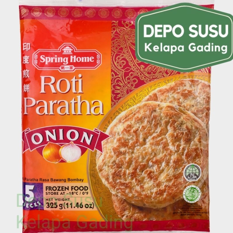 Jual RB Roti Paratha Spring Home 325gr Plain Onion Wholemeal Vegan ...