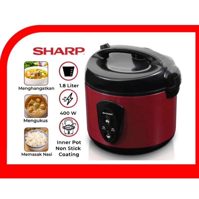 Jual SHARP Rice Cooker KS-N18MG kapasitas 1,8 Liter | Shopee Indonesia