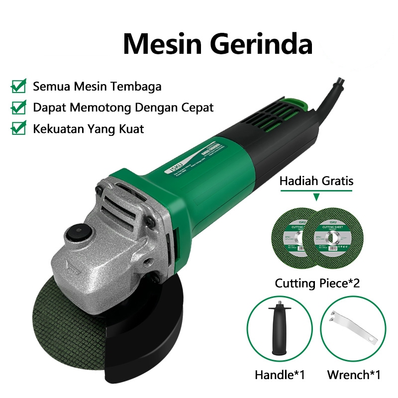 Jual ISKU Mesin Gerinda 500W Gerinda Listrik Bisa Diatur Angle Grinder ...