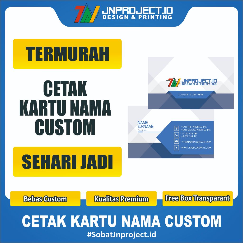 Jual Cetak Kartu Nama Custom | Kartu Nama Murah | Shopee Indonesia