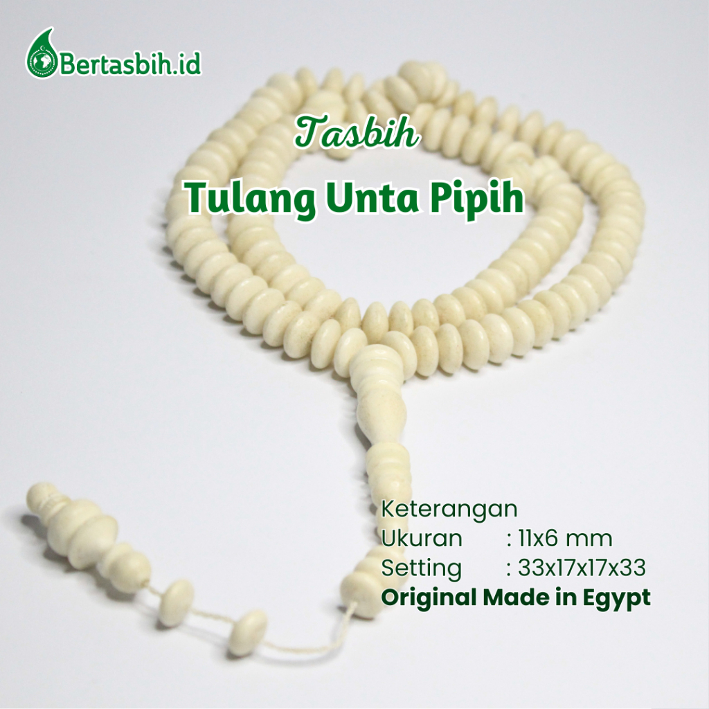 Jual Tasbih Tulang Unta Pipih 11 mm | Shopee Indonesia