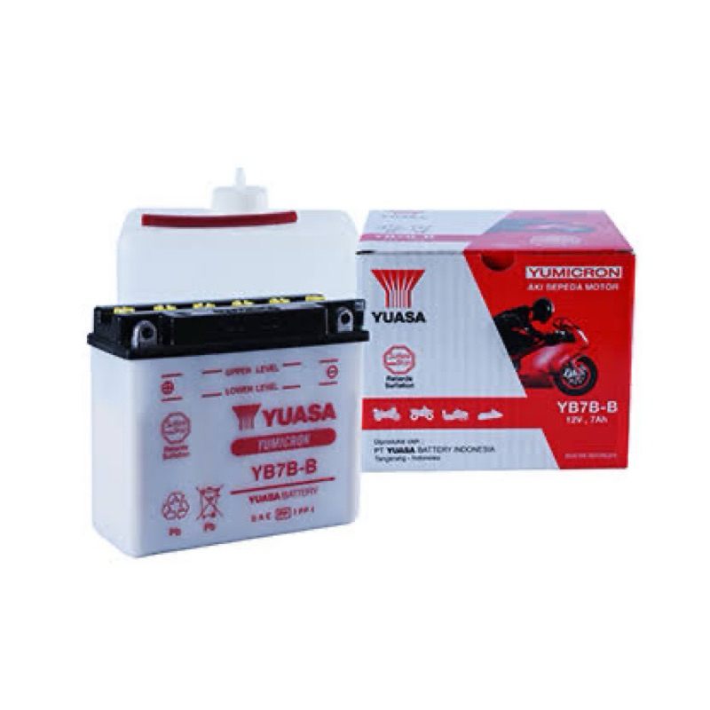 Jual Aki Yuasa YB7B-B | Aki Basah Motor Tiger, Scorpio, Nouvo, Hercules & Mega Pro | Aki Basah ...