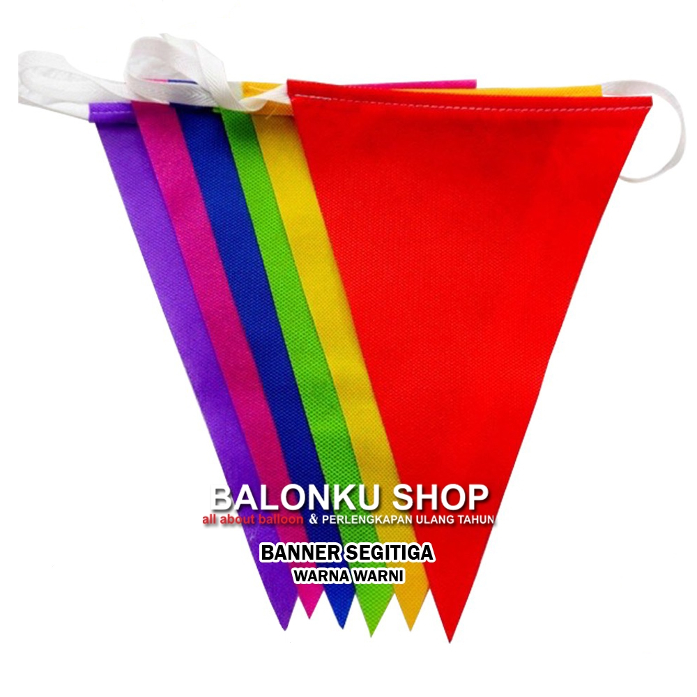 Jual Banner Polos / Banner Warna Warni / Bunting Flag Polos Warna Warni ...
