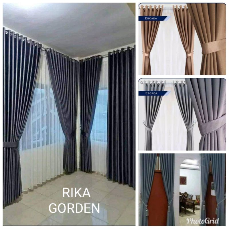 Jual Gorden Blackout Polos Premium Gordeng Jendela Gordyn Pintu Korden ...