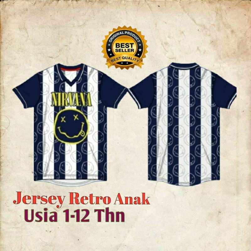 Jual JERSEY ANAK NIRVANA / JERSEY BAND / JERSEY RETRO / JERSEY BOLA / KAOS NIRVANA / JERSEY ...