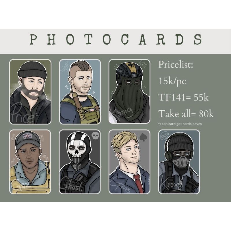 Jual 【Call of Duty Fanmerch】Photocard COD | Fanmerch COD | Seraxavy ...