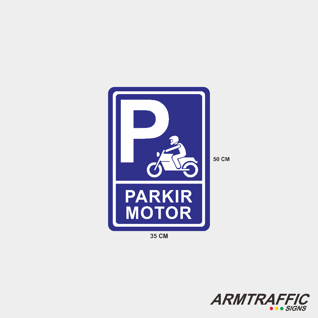 Jual SIGN TANDA ARAH PETUNJUK RAMBU PARKIR MOTOR 35 x 50cm | Shopee ...