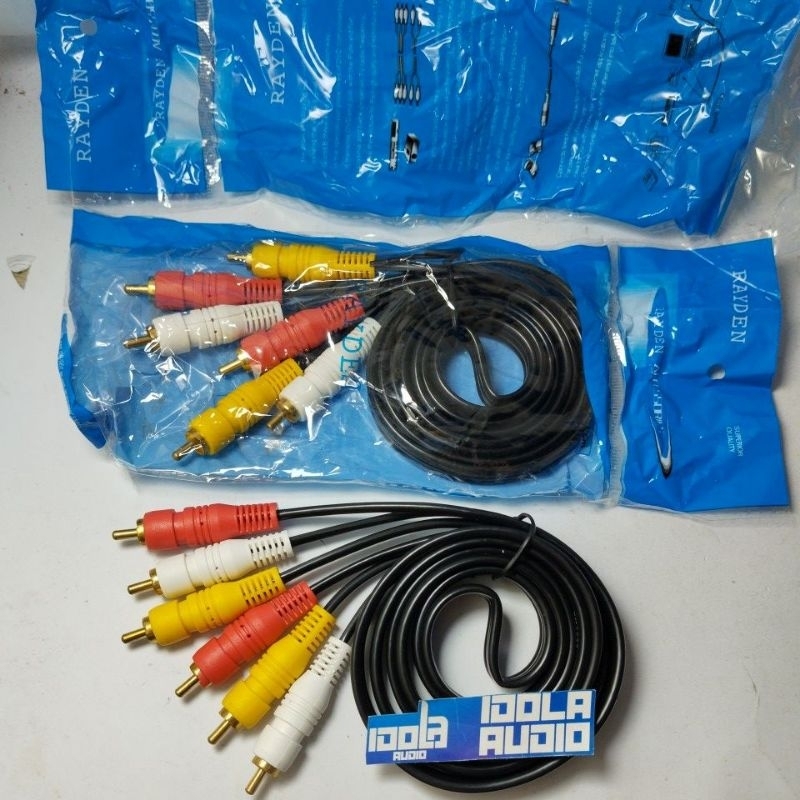 Jual Kabel 3 RCA - 3 RCA Diameter BESAR 1.5 Meter Merk GNW/Rayden/TC315 ...