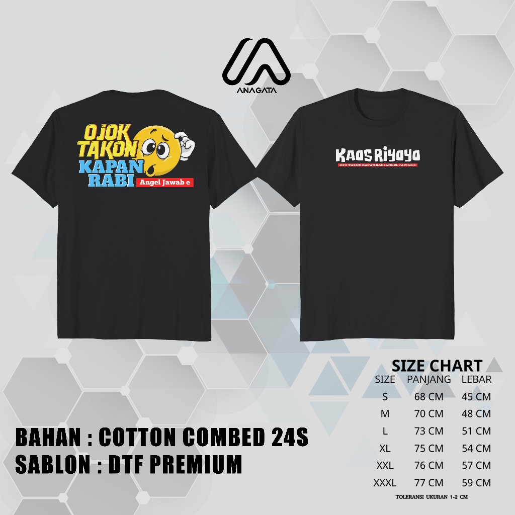 Jual Kaos Riyoyo ojo takon kapan rabi angel jawabe Anagata Tshirt viral ...