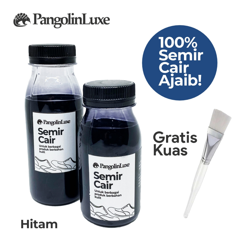 Jual Semir Sepatu Kulit Cair Hitam 75ml 100ml Liquid Shoe Polish ...