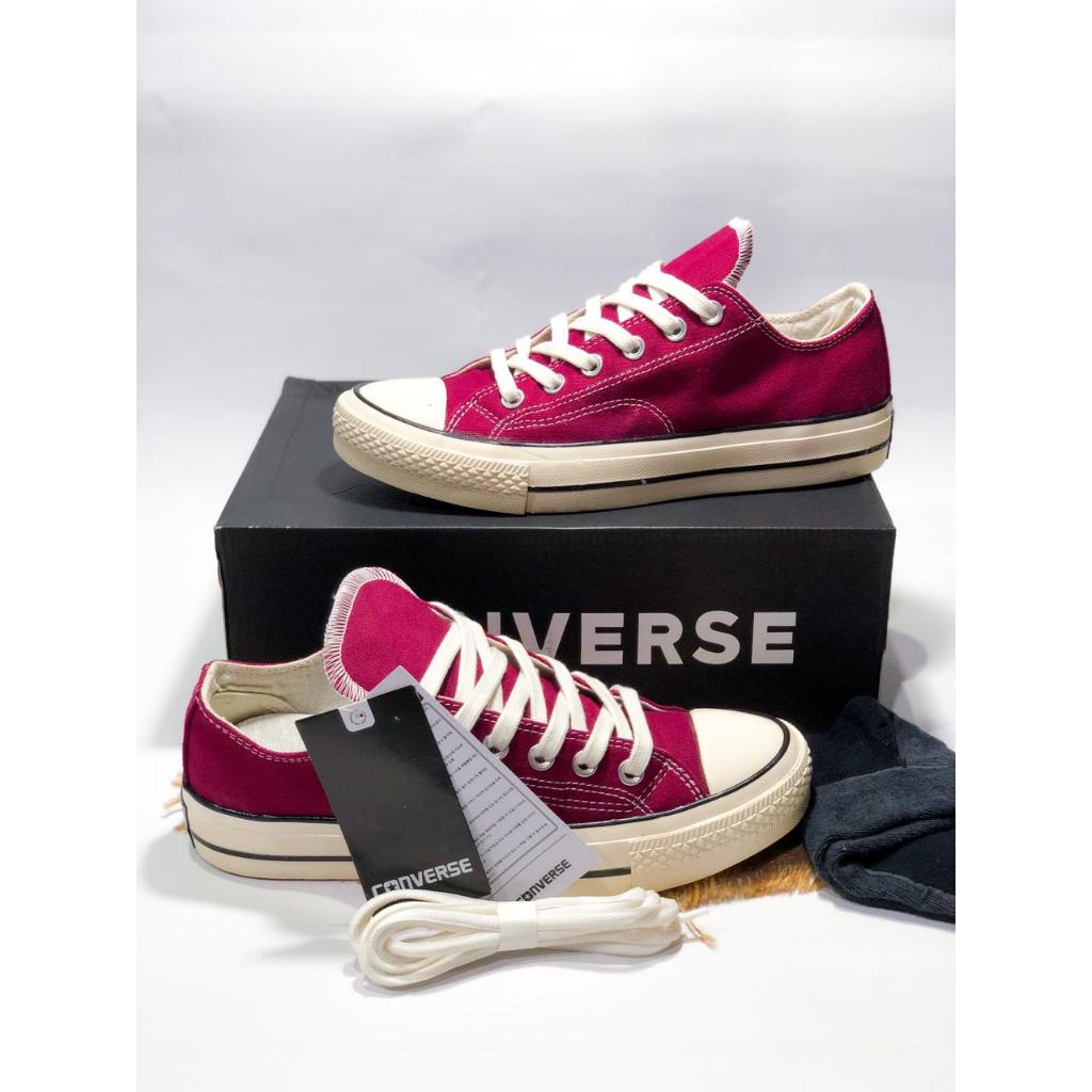 Jual Sepatu Dewasa C*nverse Low Merah / Free kaoskaki | Shopee Indonesia