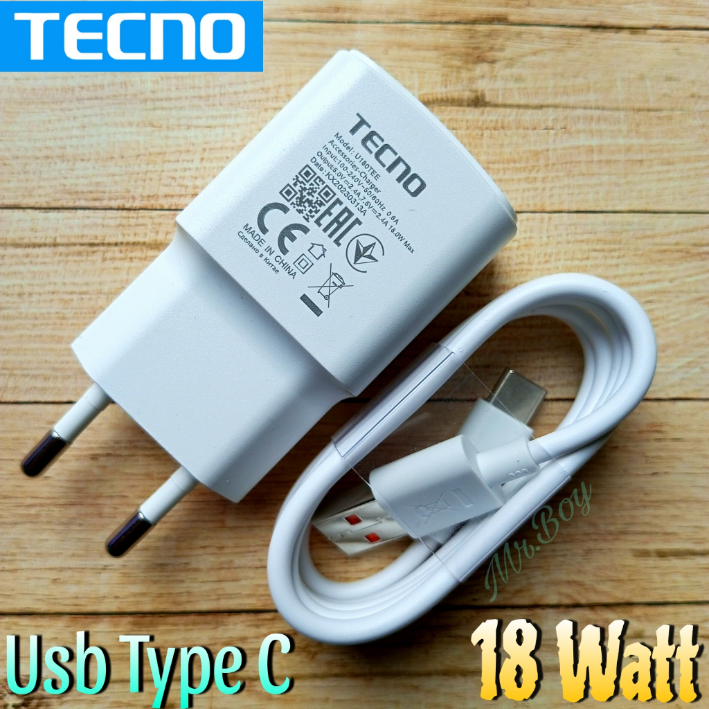 Jual Charger TECNO Spark 10, Spark 10 C, Spark 10 Pro Usb Type C ...